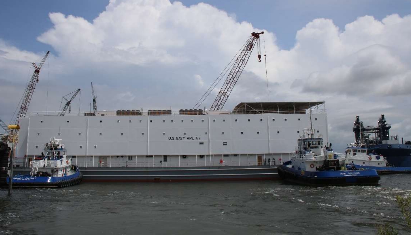 Halter Marine Launches First Two U.S. Navy Berthing Barges - VesselFinder