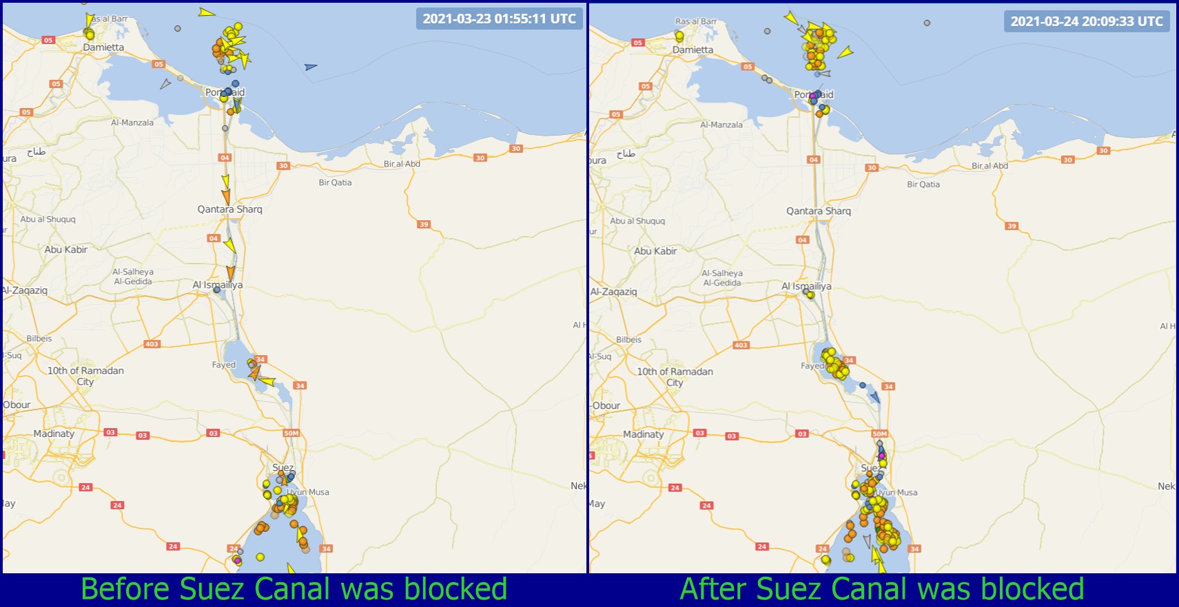 UPDATE 6 on Suez Canal Blocked by Ever Given - Refloating attepts ...